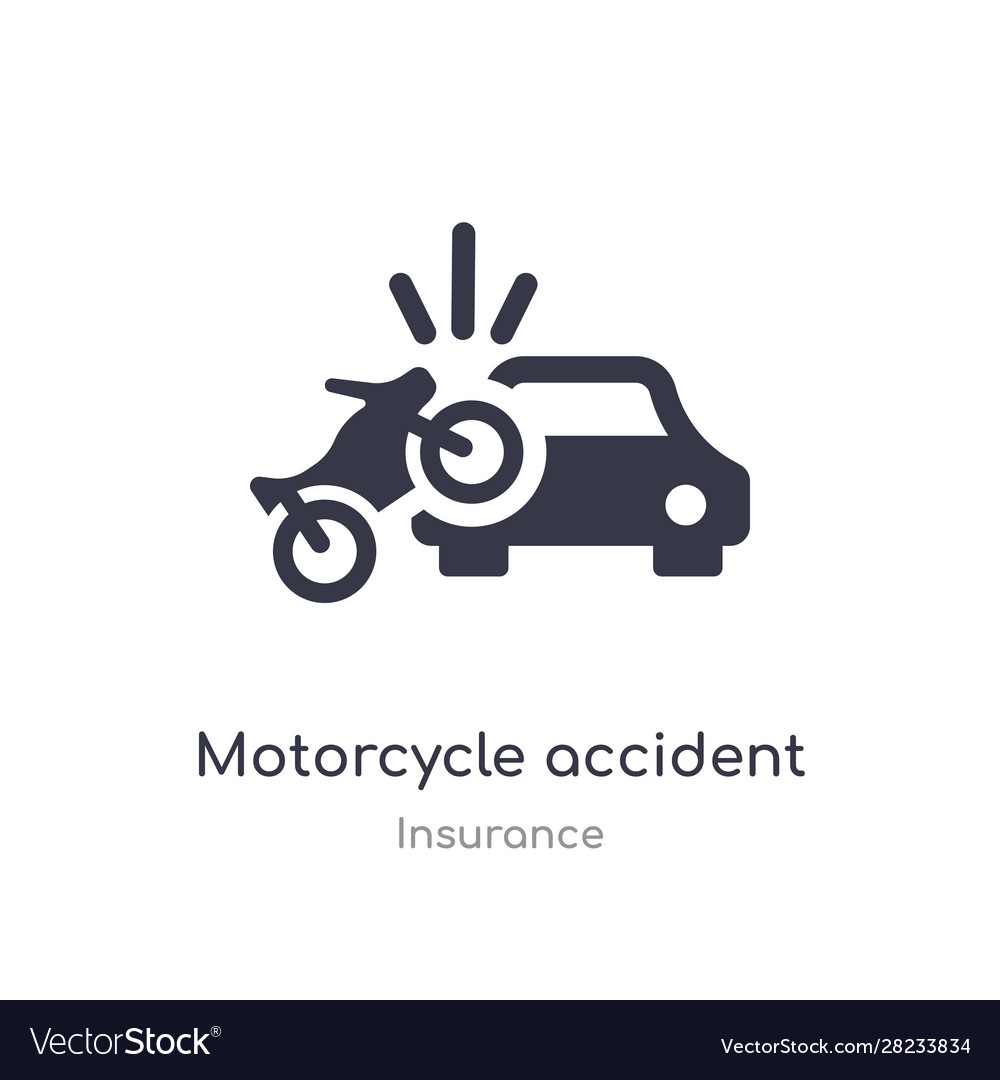 Motorcycle accident icon isolated Royalty Free Vector Image Motorcycle accident icon isolated Royalty Free Vector Image