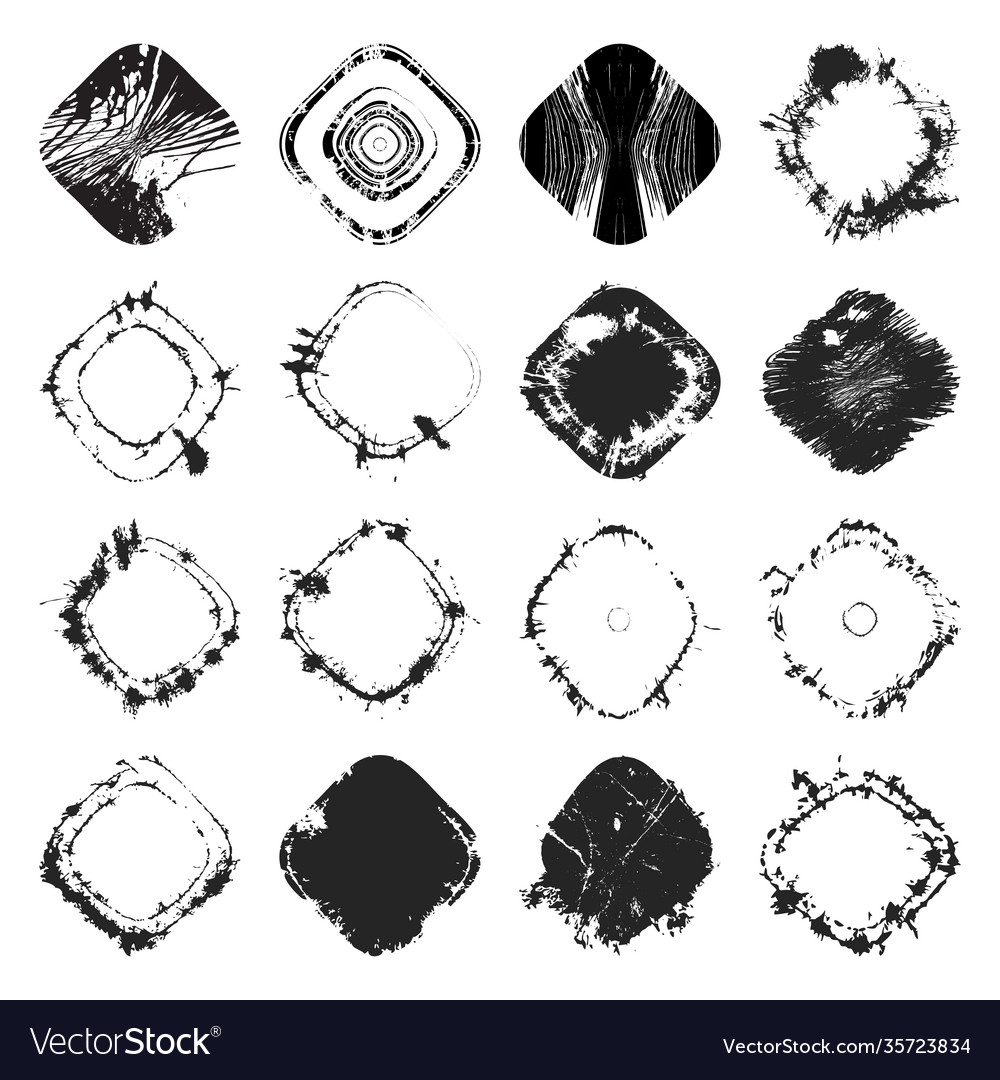 Rounded rectangle set Royalty Free Vector Image