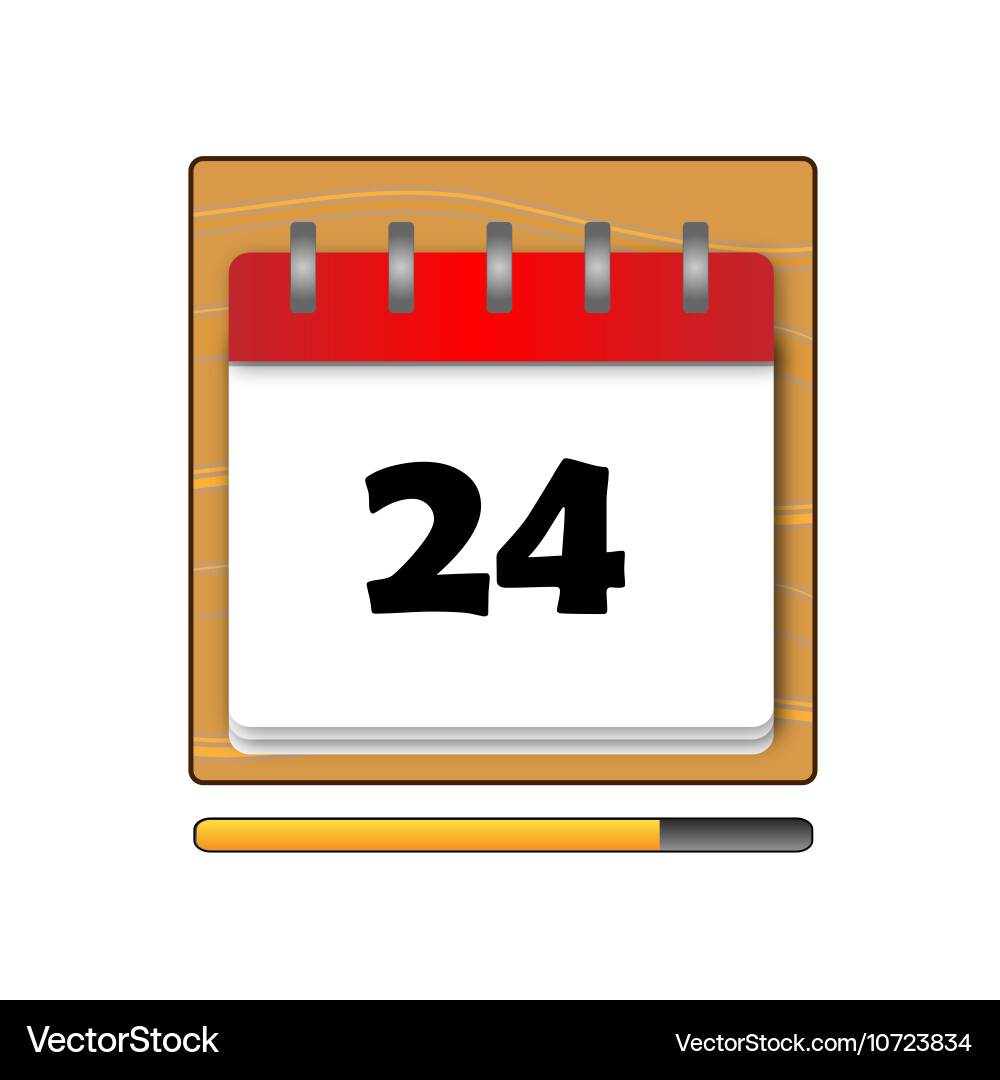 Twenty-four days on the calendar Royalty Free Vector Image