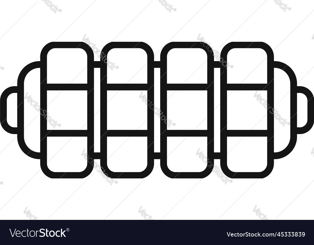 Letter Cipher Icon Outline Data Encryption Vector Image