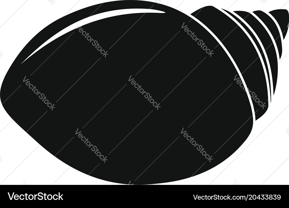 Mollusks shell icon simple style Royalty Free Vector Image