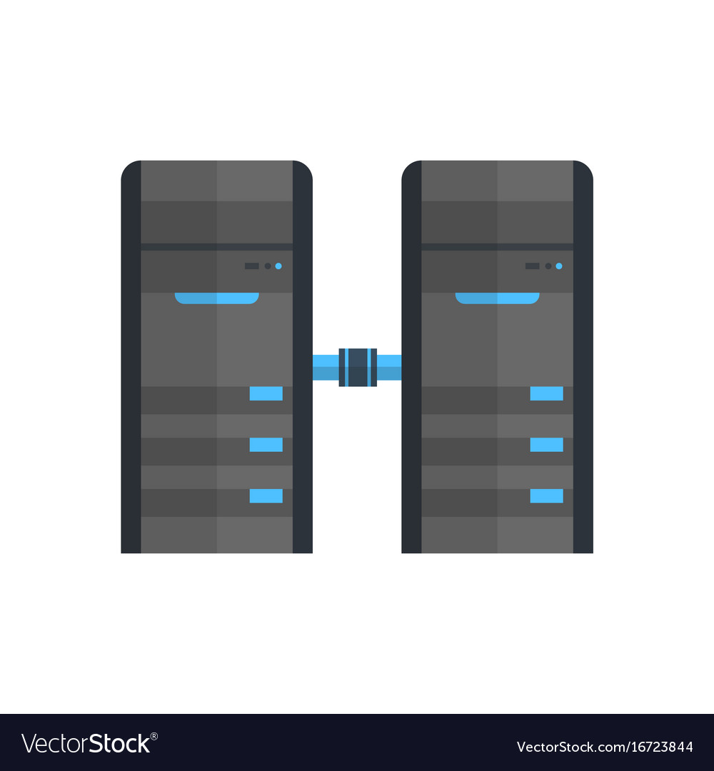 Data center icon cloud computer connection hosting