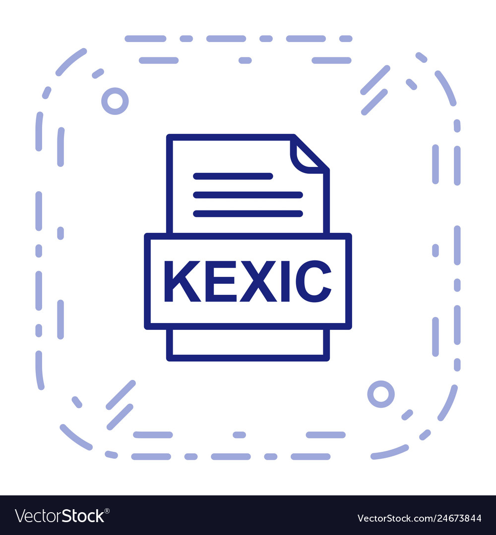 Kexic File Document Icon Royalty Free Vector Image