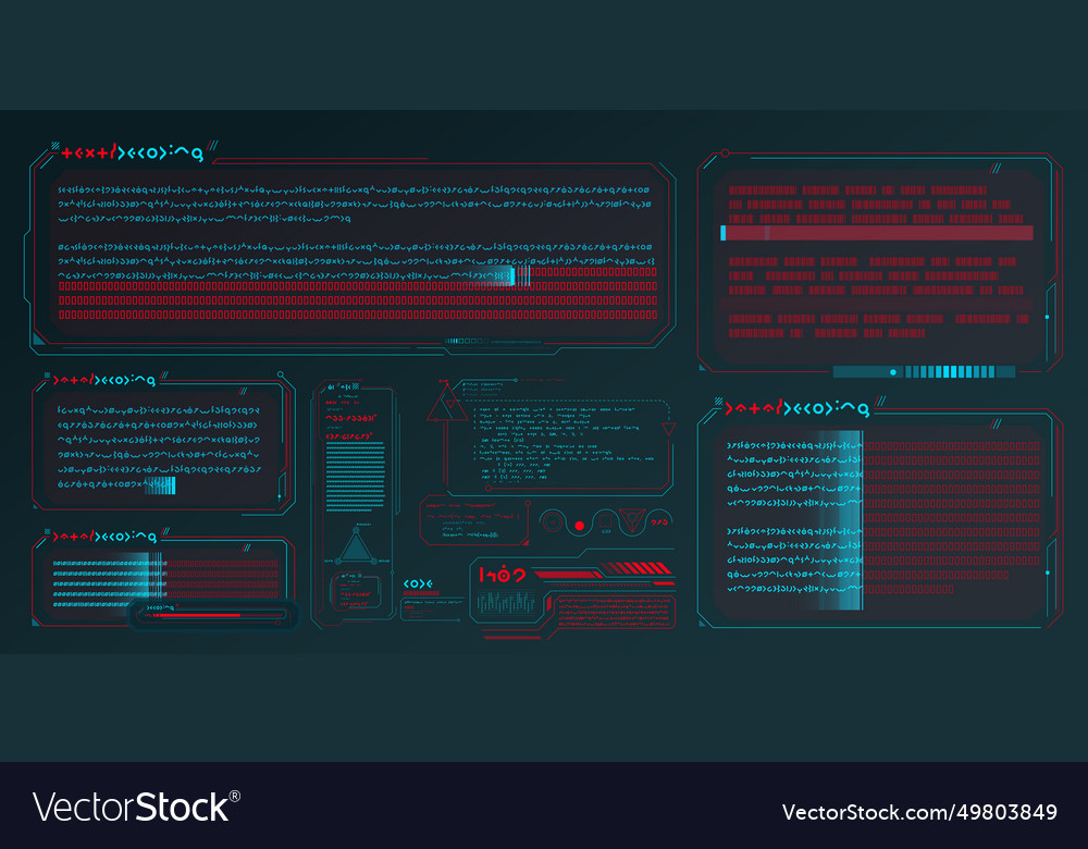 Data elements for sci-fi interface Royalty Free Vector Image