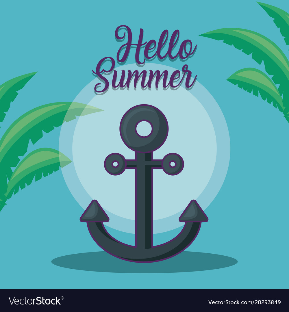 Hello summer design Royalty Free Vector Image - VectorStock