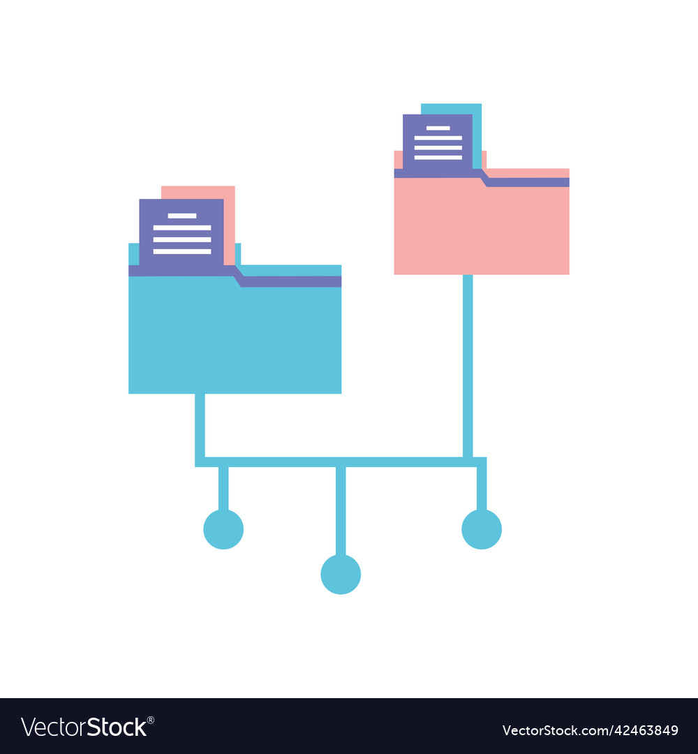 Network folder file Royalty Free Vector Image - VectorStock