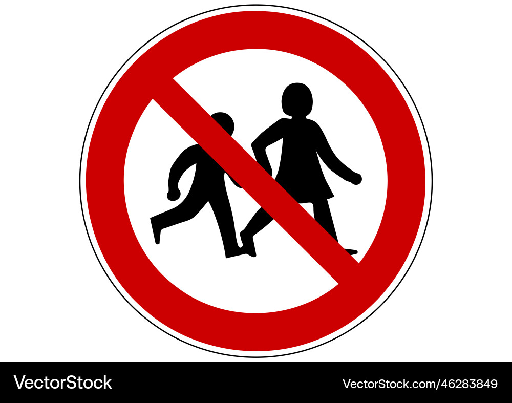 No children allowed Royalty Free Vector Image - VectorStock