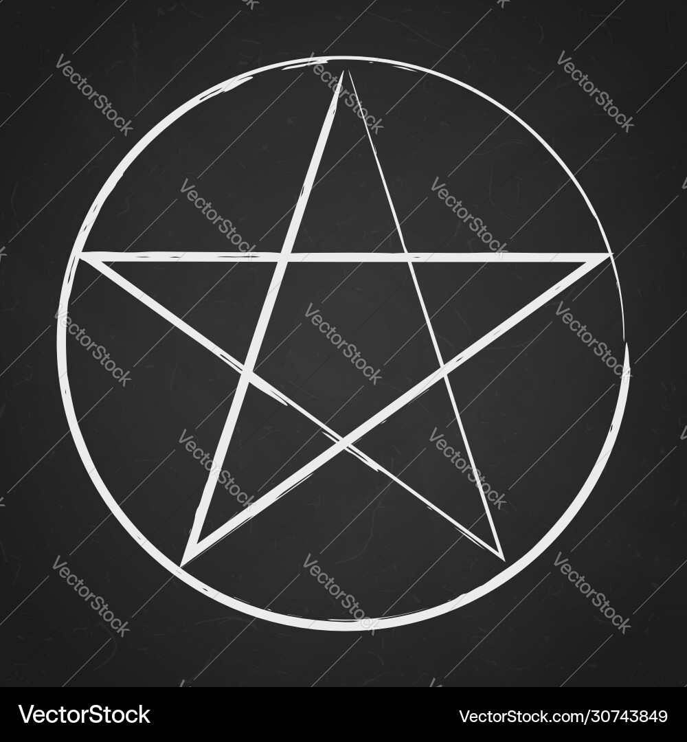 Pentagram occult symbol Royalty Free Vector Image