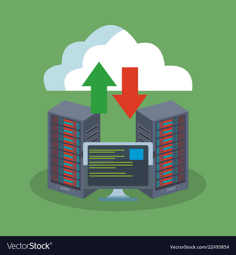 Database Storage Technology Royalty Free Vector Image