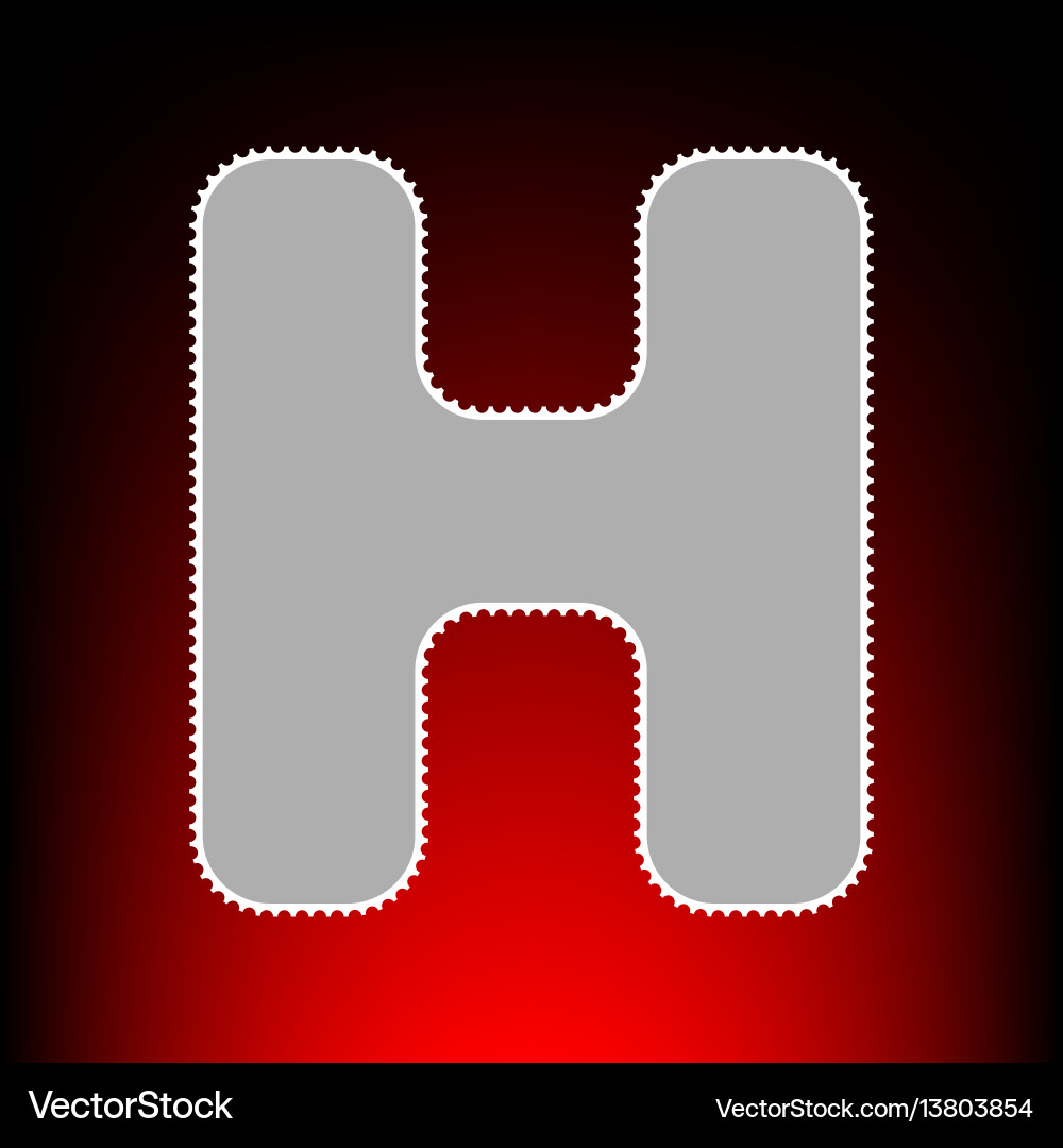 Letter h sign design template element postage Vector Image