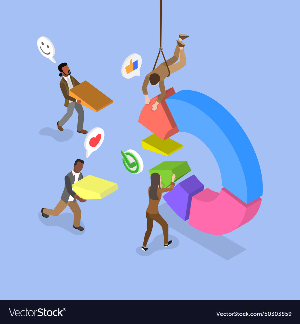 3d isometric flat Royalty Free Vector Image - VectorStock