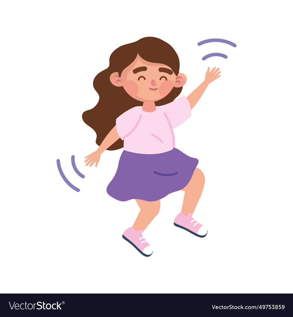 Autism girl character Royalty Free Vector Image