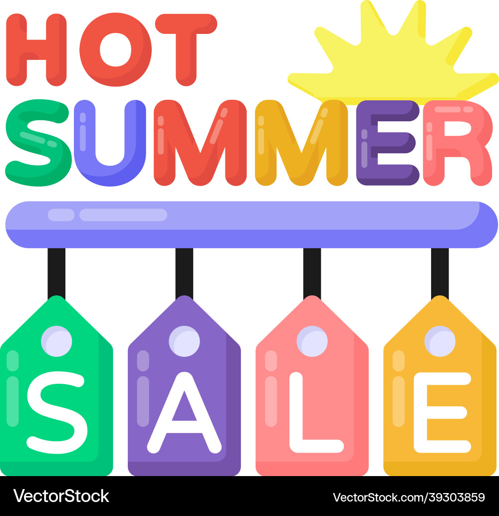 Hot summer sale Royalty Free Vector Image - VectorStock