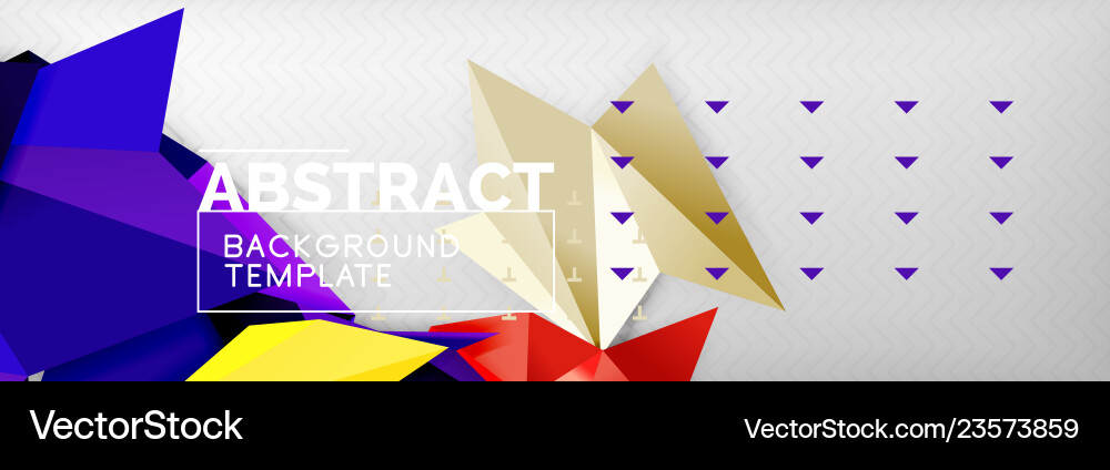 Triangles background techno template Royalty Free Vector
