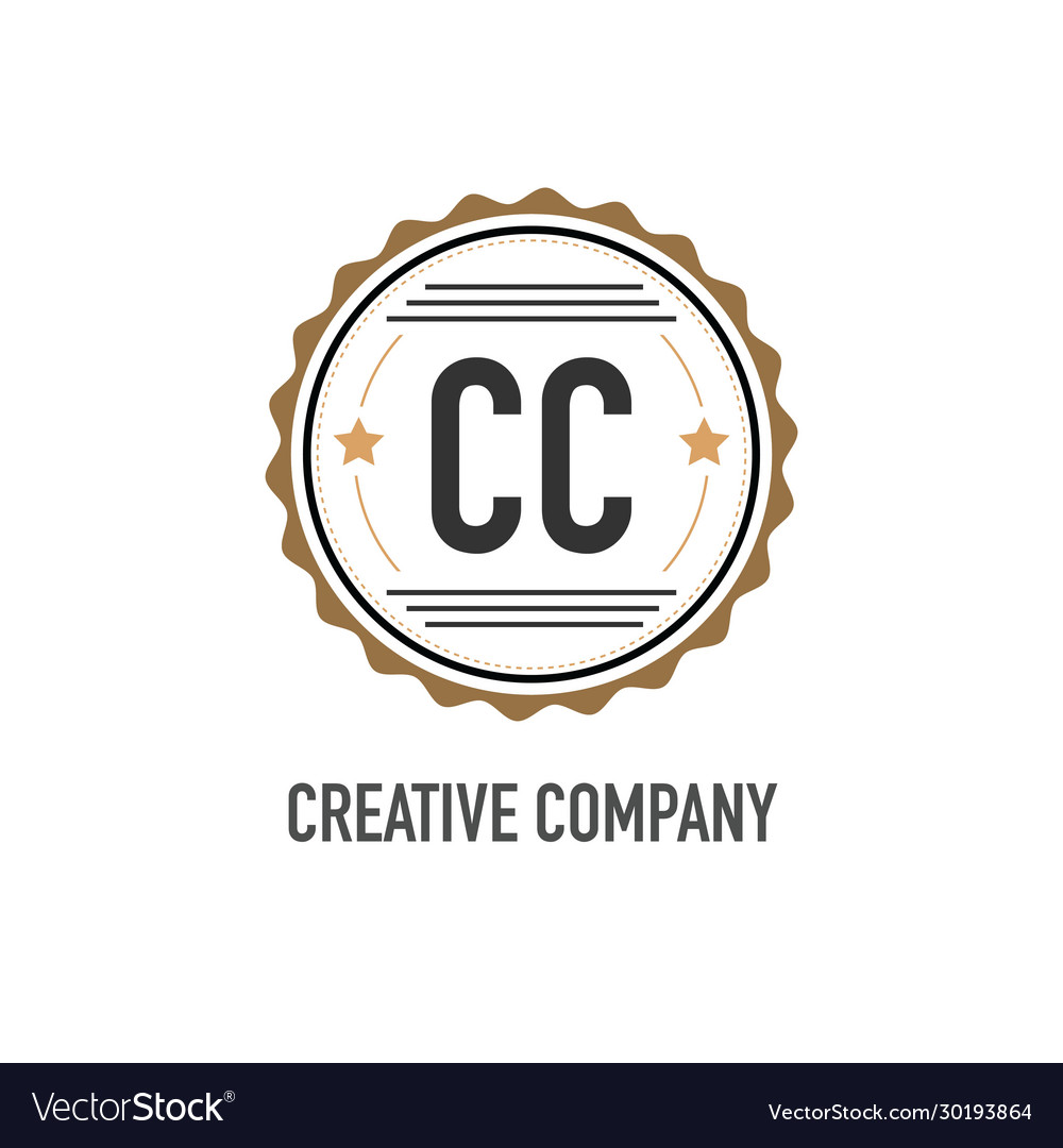 Initial letter cc creative design template Vector Image
