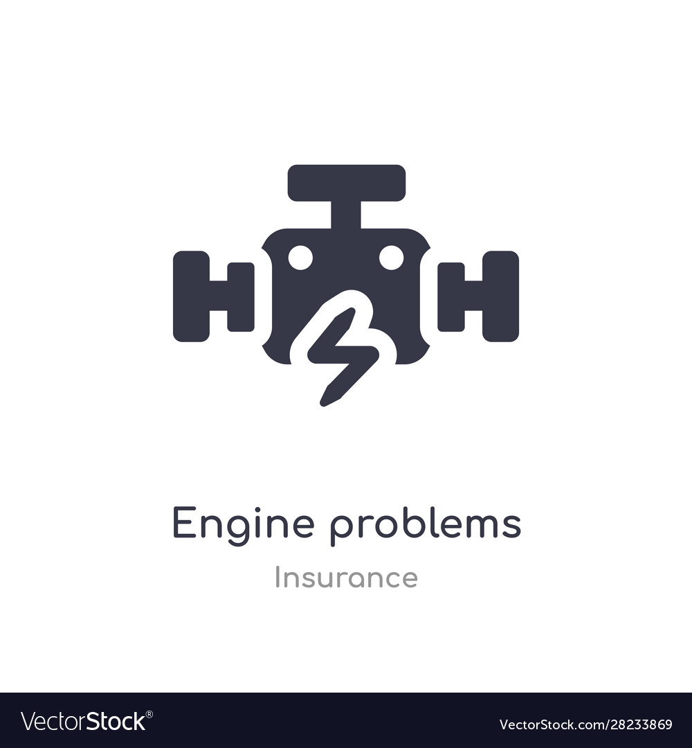 Engine problems icon isolated Royalty Free Vector Image