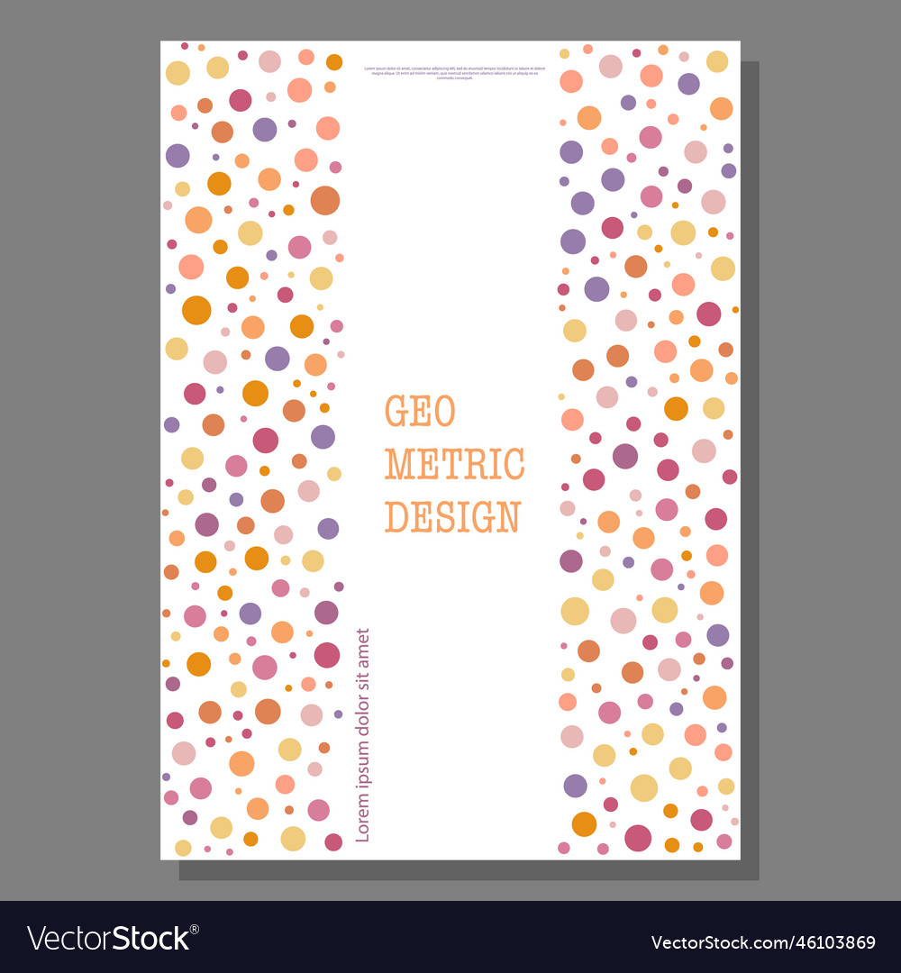 Geometric design of colored circles layout Vector Image