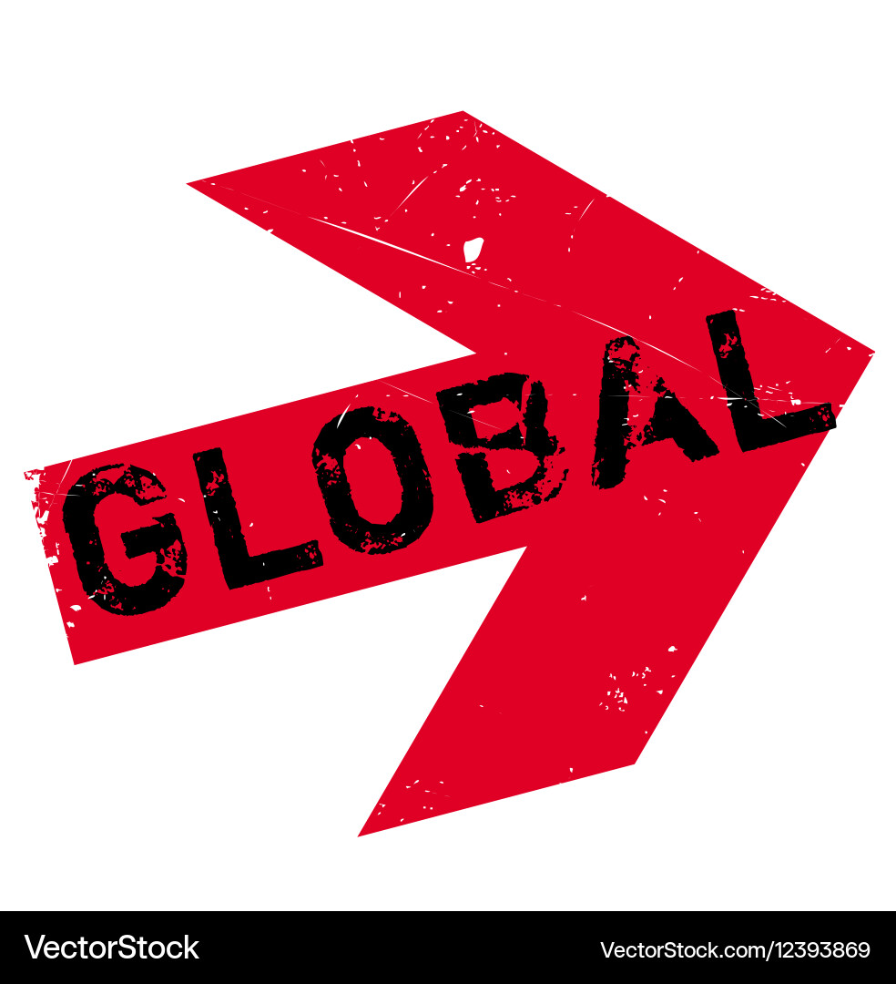 Global stamp rubber Royalty Free Vector Image - VectorStock