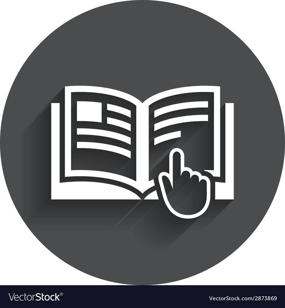 Instruction Sign Icon Manual Book Symbol Vector Image