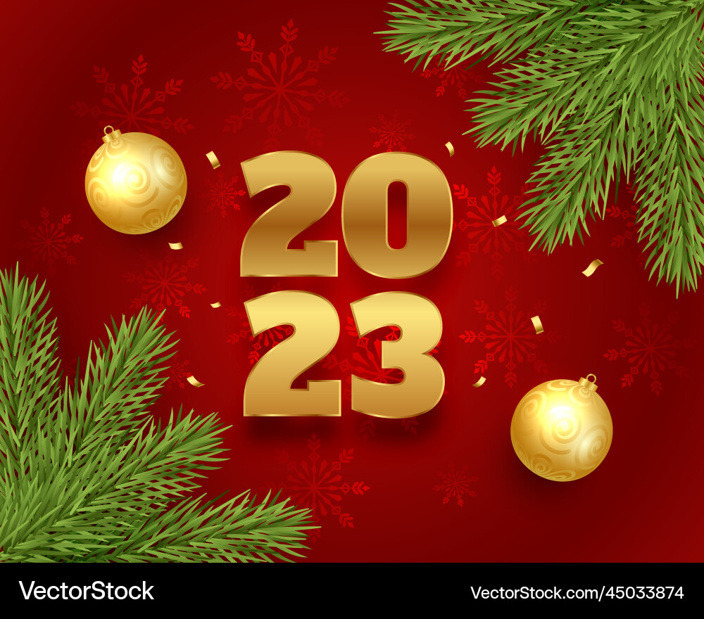 Happy new year 2023 festive background with Vector Image
