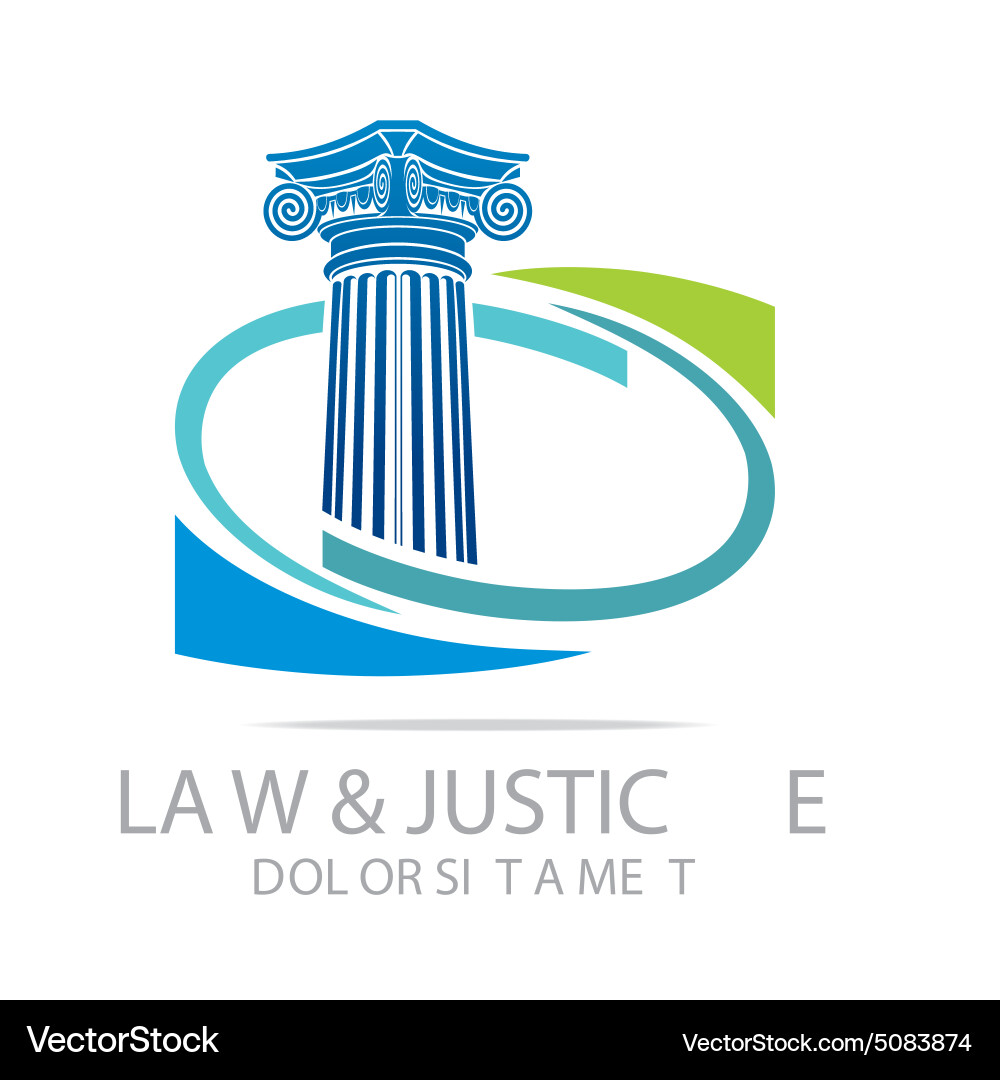 Law building and justice icon Royalty Free Vector Image