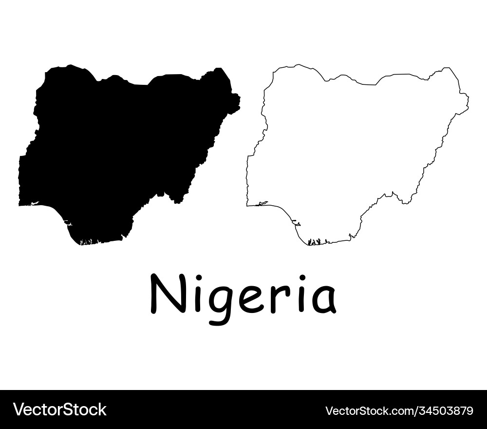 Nigeria Map Royalty Free Vector Image Vectorstock