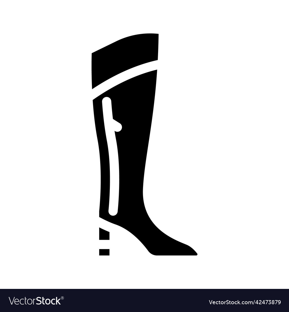 Treads boots glyph icon Royalty Free Vector Image