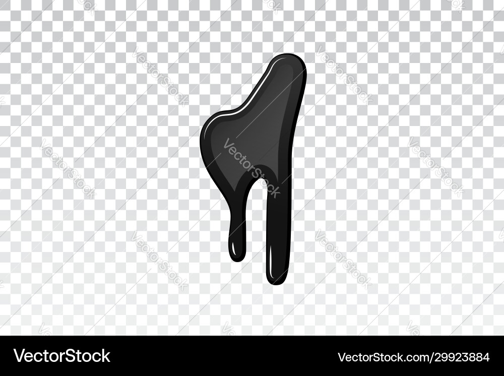 Drip paint 3d ink stain drop melt liquid Vector Image