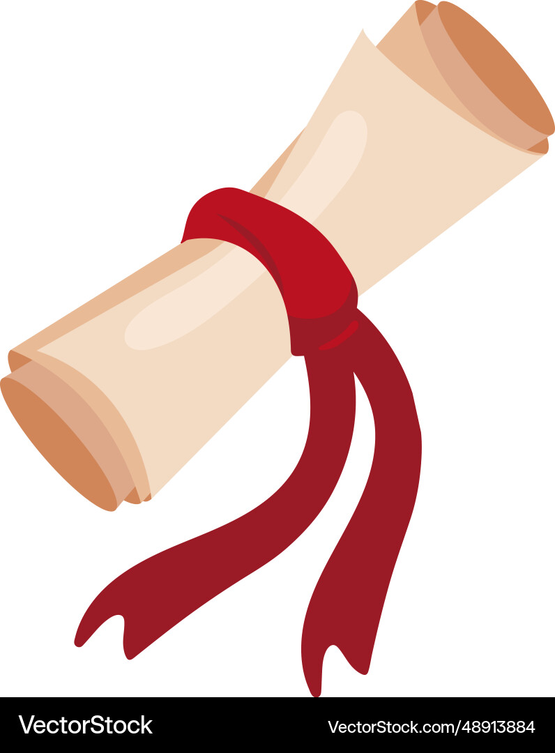 Graduation diploma roll design Royalty Free Vector Image