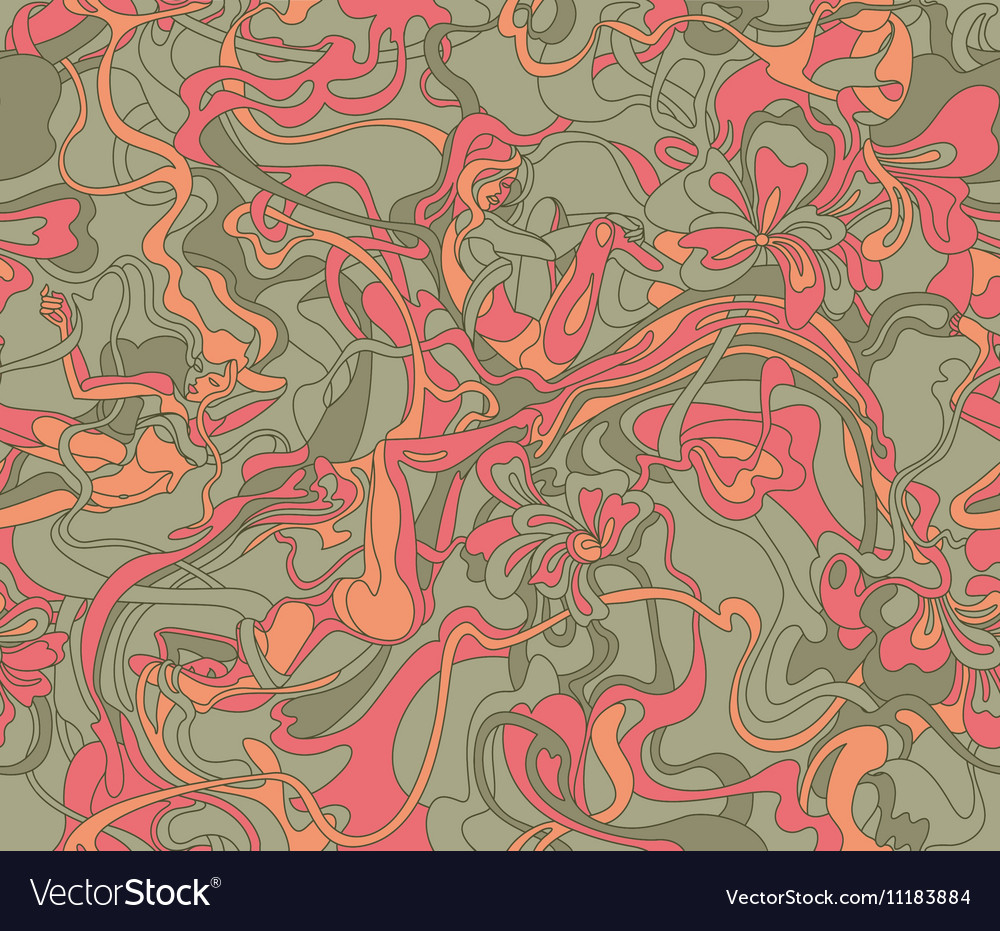 Seamless Background With Sexy Woman Bodies Vector Image