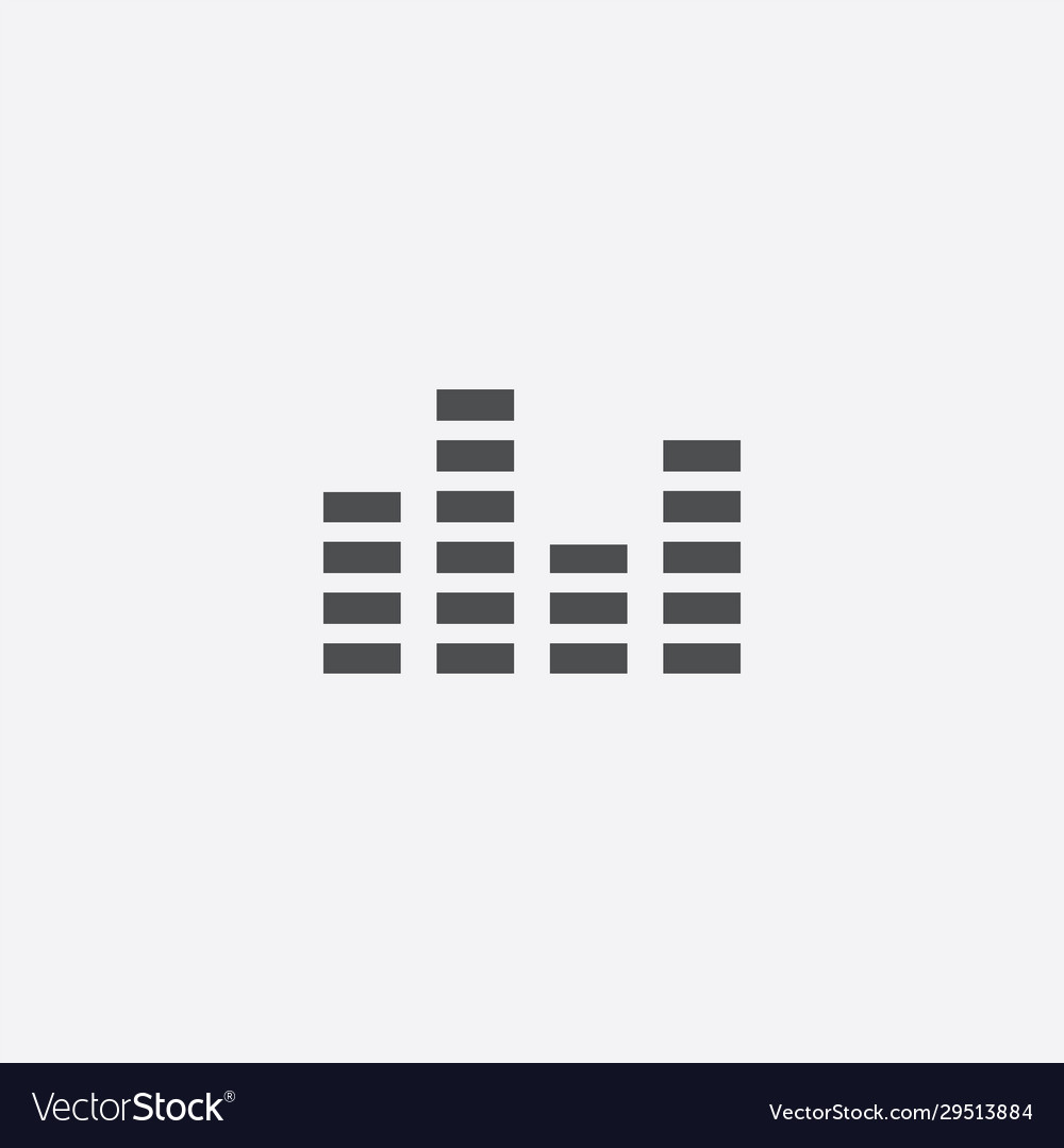 Simple equalizer icon Royalty Free Vector Image