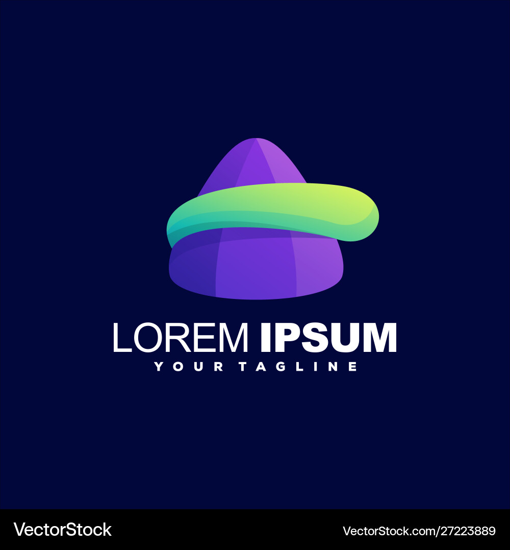 Awesome Triangle Gradient Logo Design Royalty Free Vector