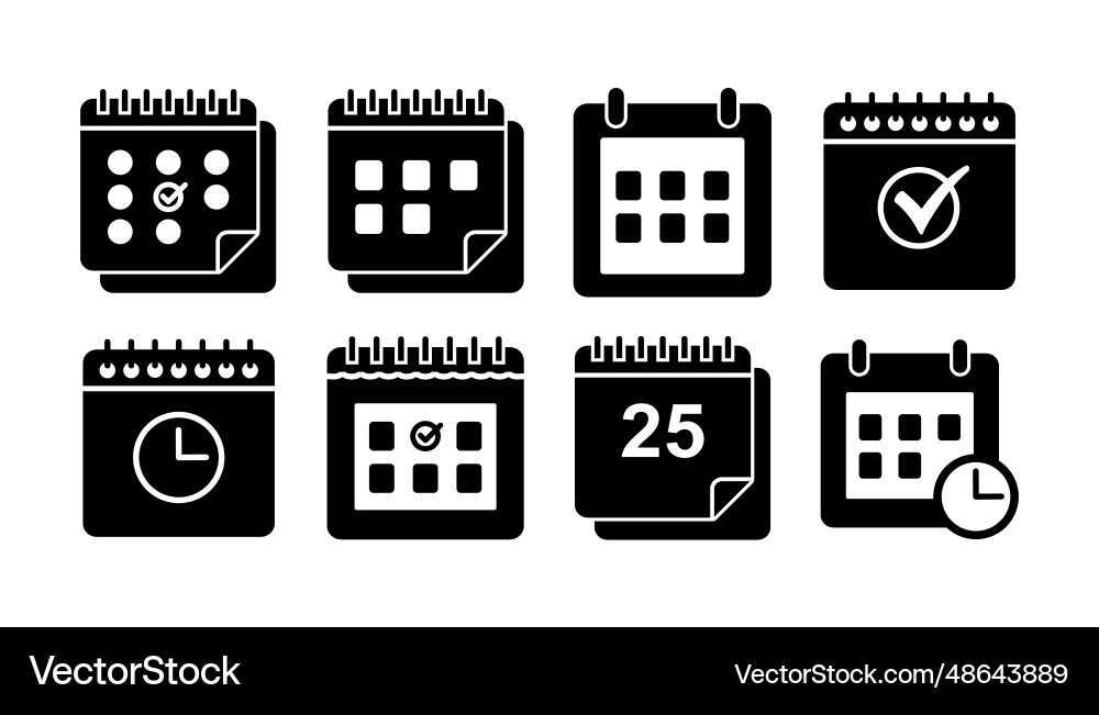 Calendar icon calender symbol Royalty Free Vector Image