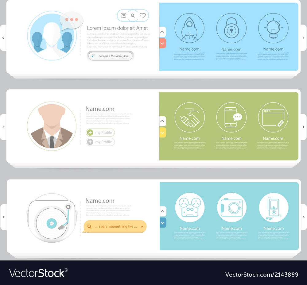 Communication web design elements Royalty Free Vector Image