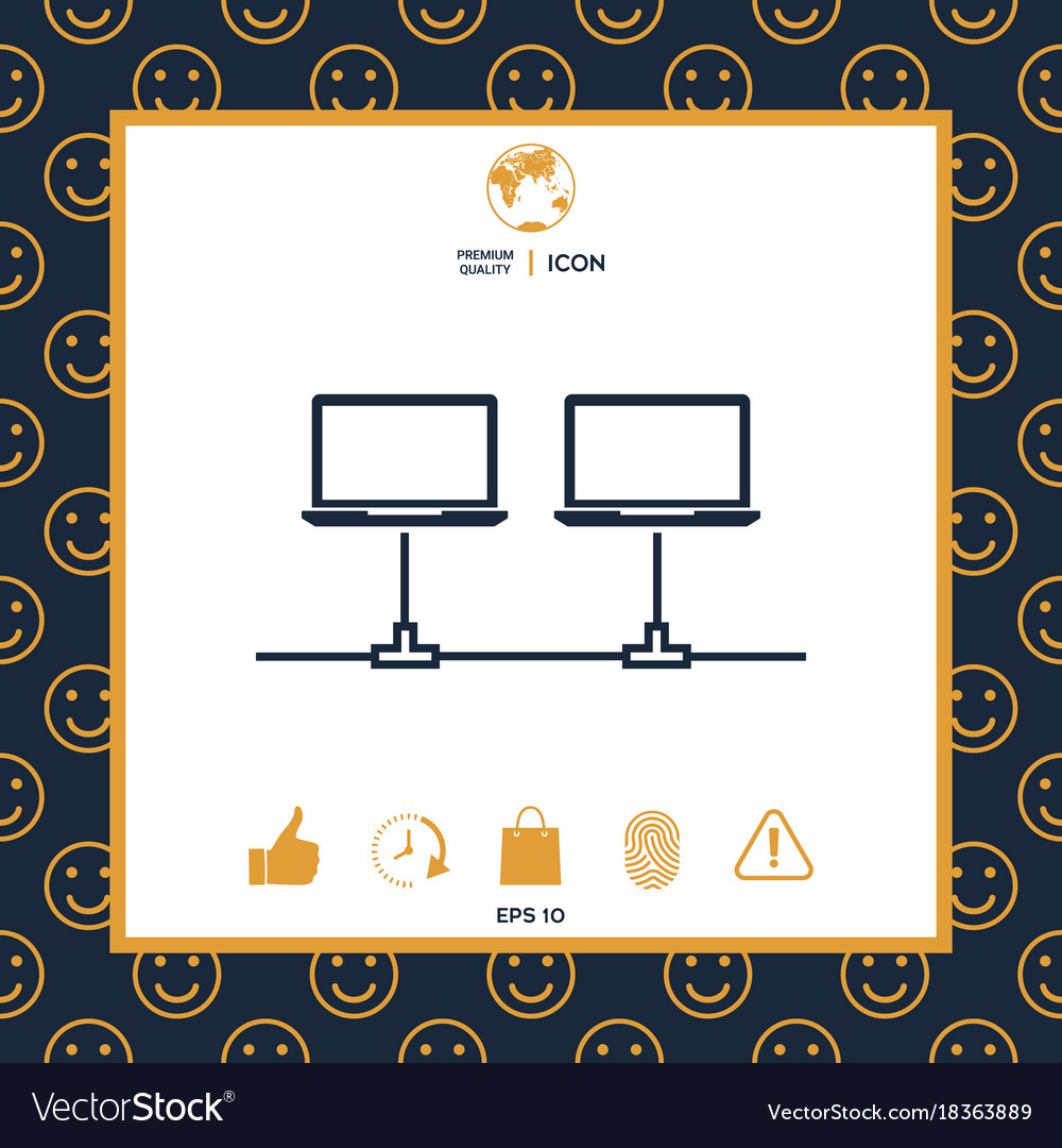 Computer network icon Royalty Free Vector Image
