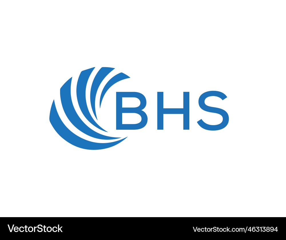 Bhs abstract business growth logo design on white Vector Image