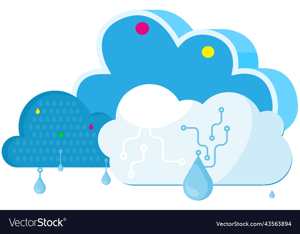 Business Technology Storage Cloud Server Service Vector Image