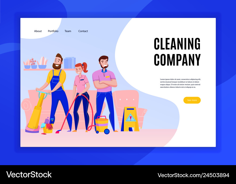 Cleaning company concept banner Royalty Free Vector Image