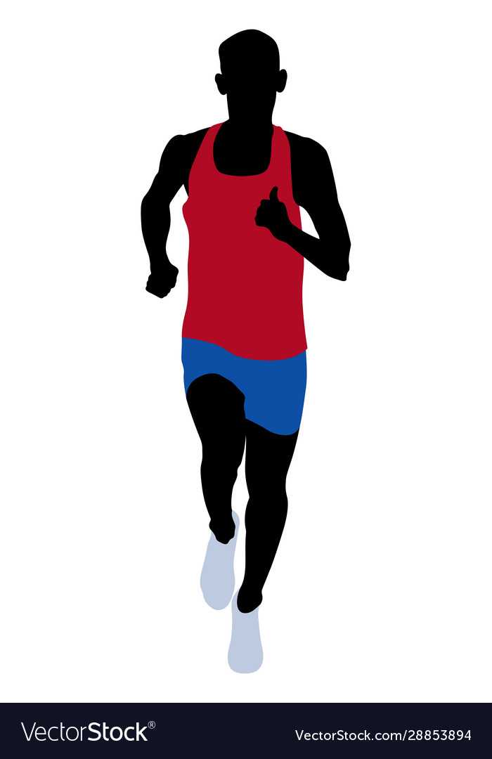 Male runner athlete Royalty Free Vector Image - VectorStock