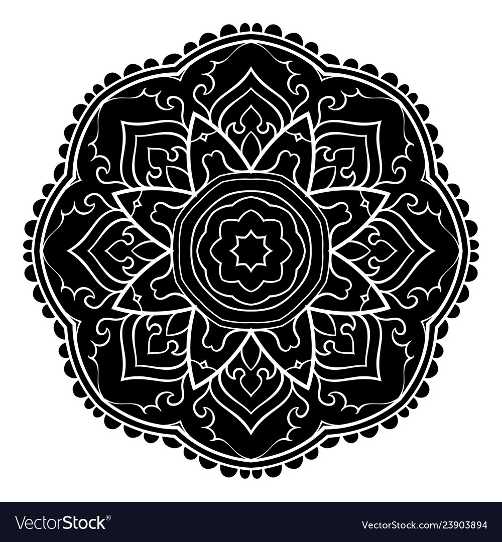 Ornamental simple mandala Royalty Free Vector Image Ornamental simple mandala Royalty Free Vector Image