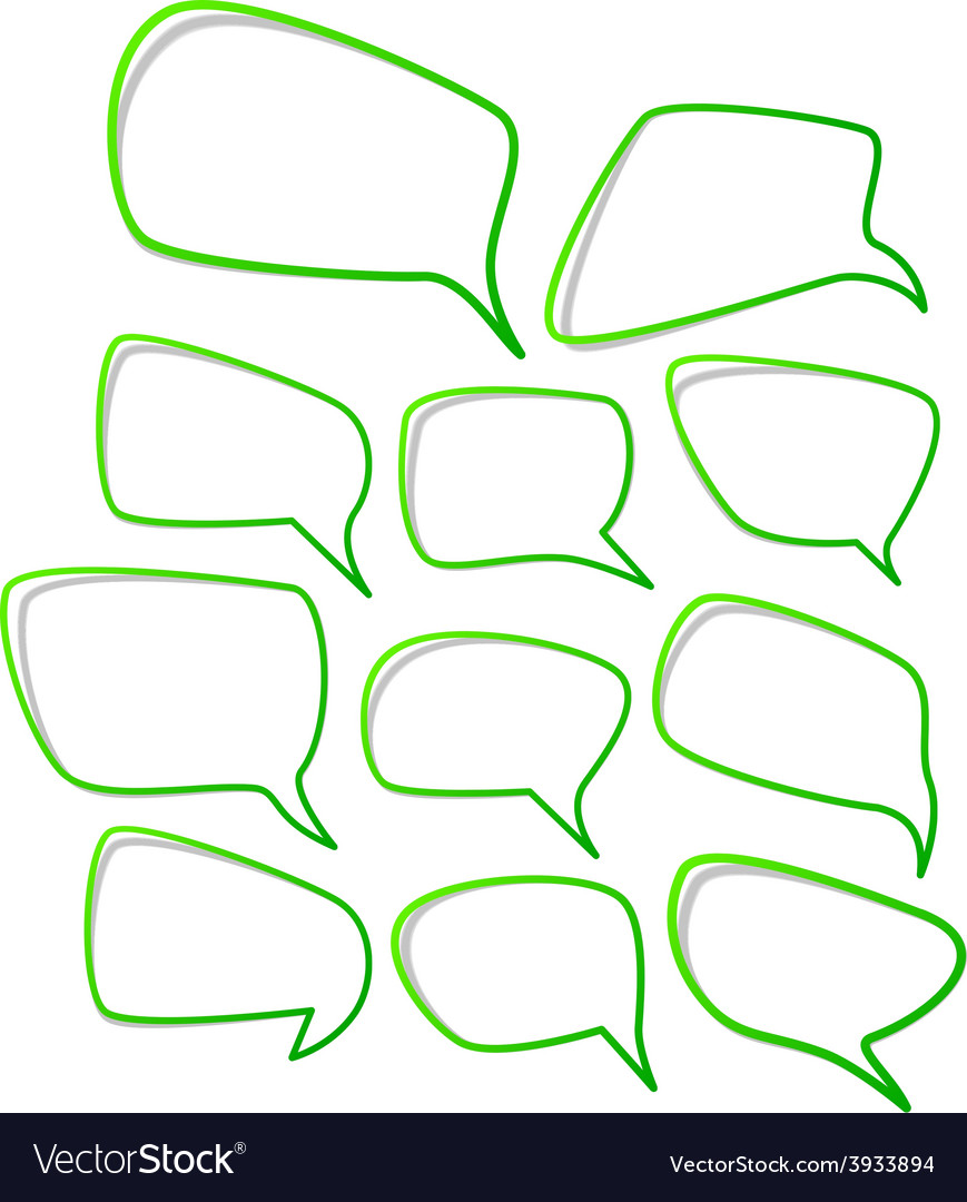 Speech notification paper frames Royalty Free Vector Image