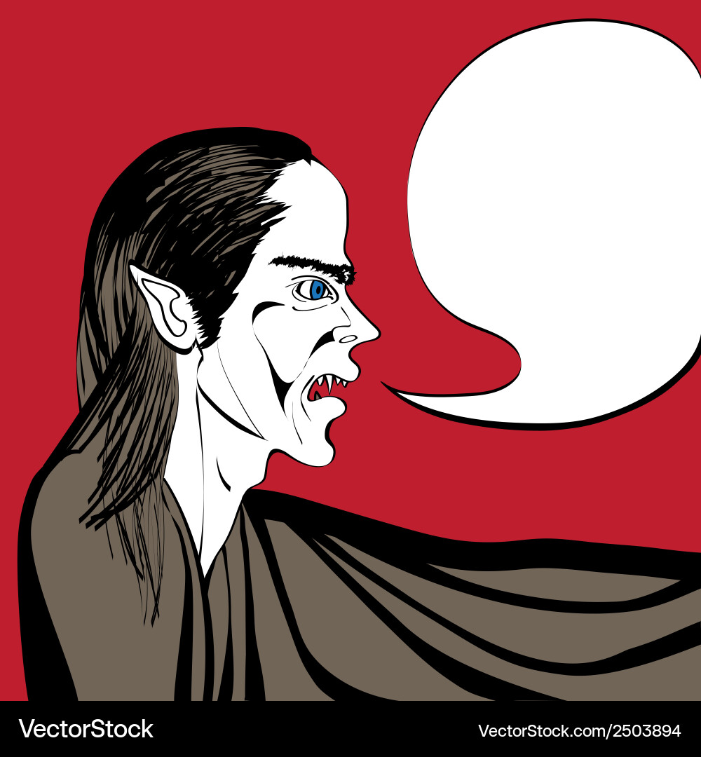 Vampire talk Royalty Free Vector Image - VectorStock