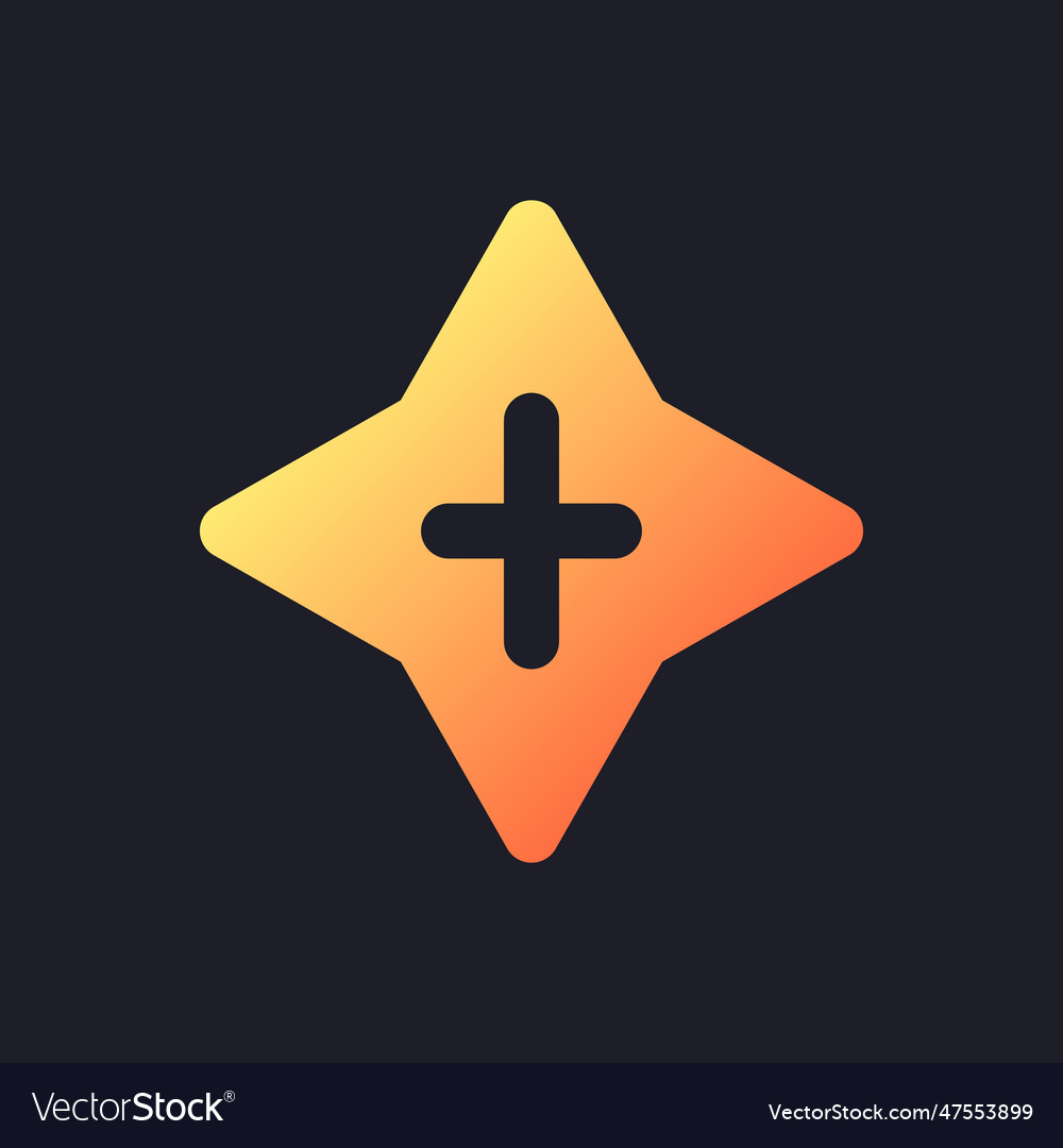 Blink transition orange solid gradient ui icon Vector Image