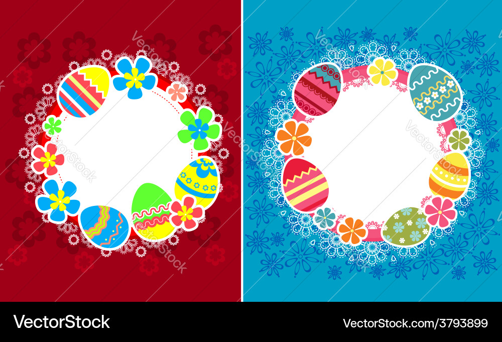 Decorative easter frames Royalty Free Vector Image