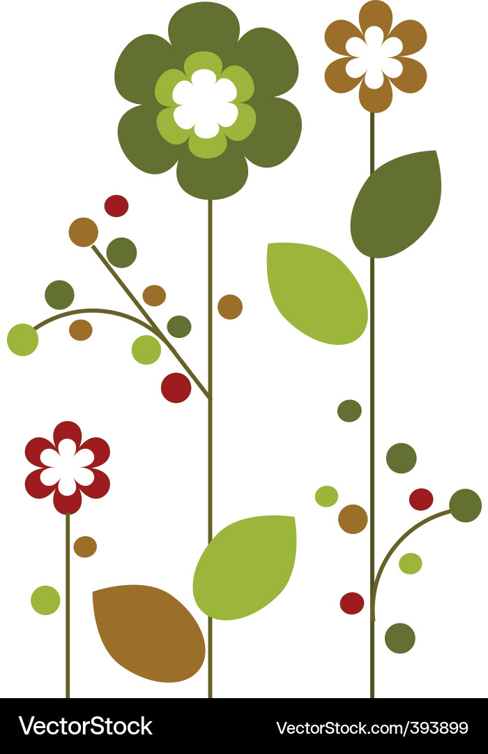 Floral elements background Royalty Free Vector Image