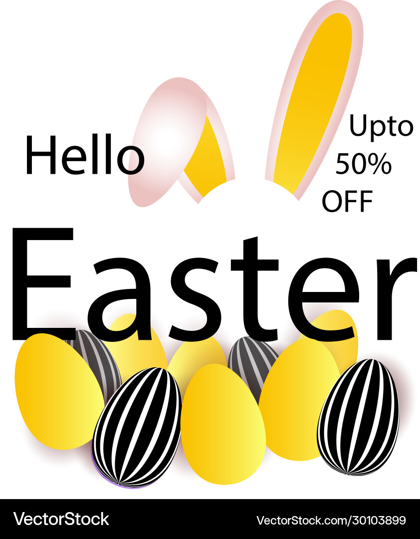 Happy easter day festival design Royalty Free Vector Image