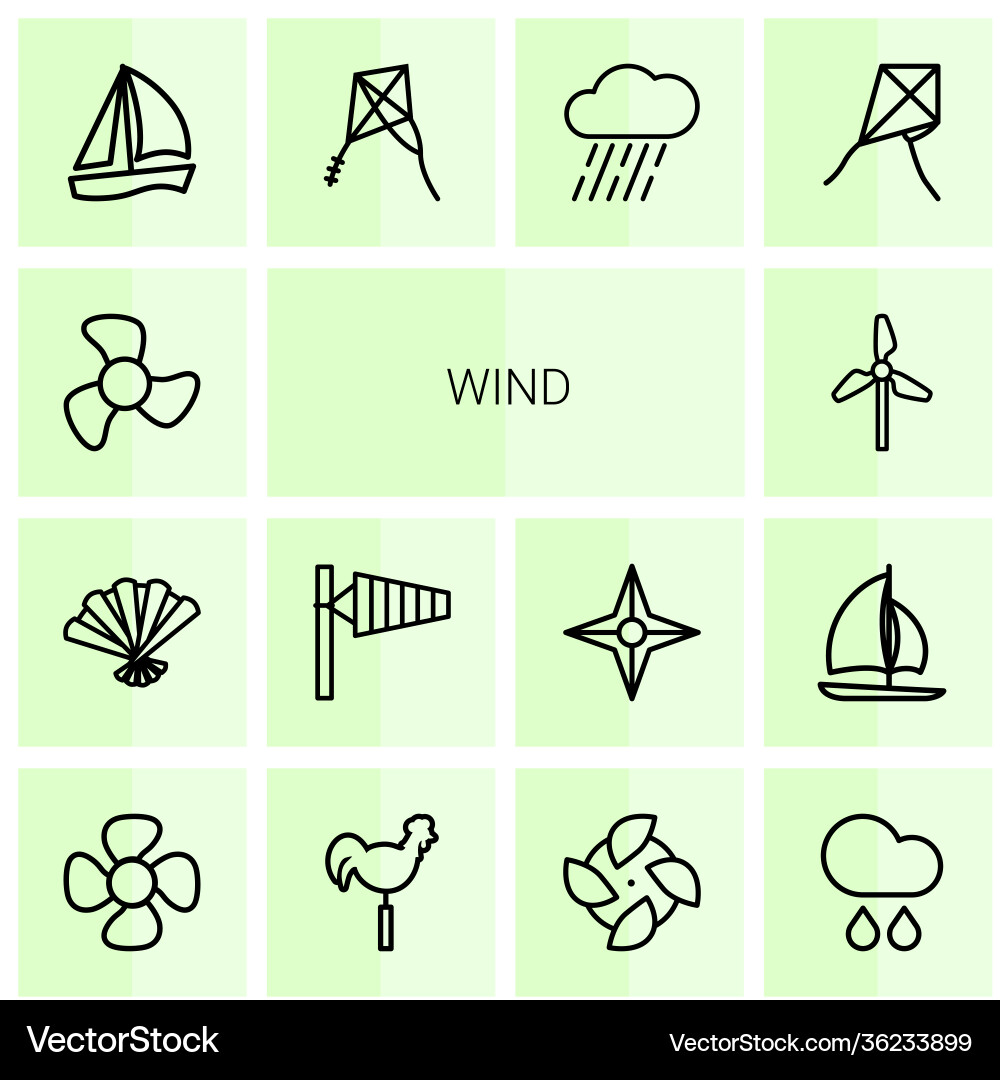 Wind icons Royalty Free Vector Image - VectorStock