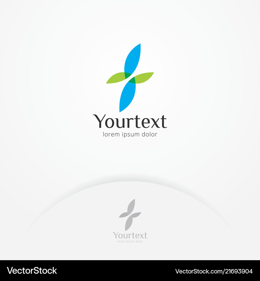 Abstract medical care logo design Royalty Free Vector Image
