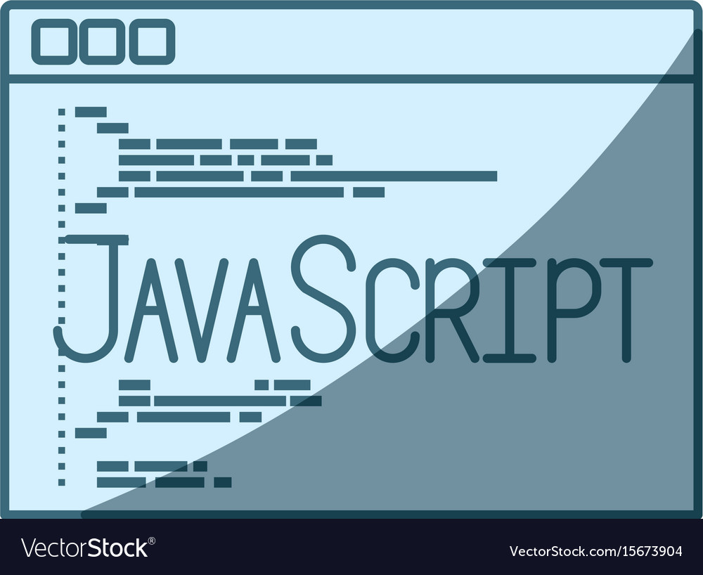 Blue Shading Silhouette Programming Window Vector Image