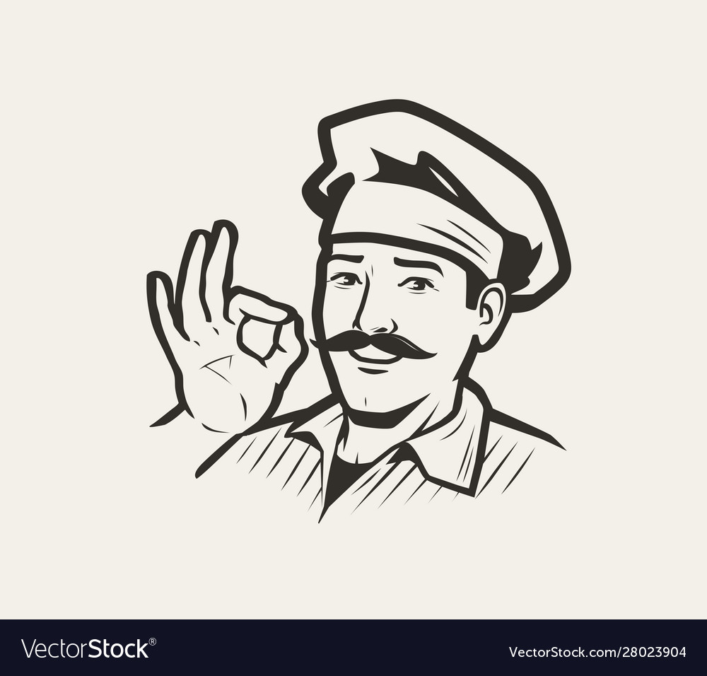 Cook chef logo restaurant cooking symbol Vector Image